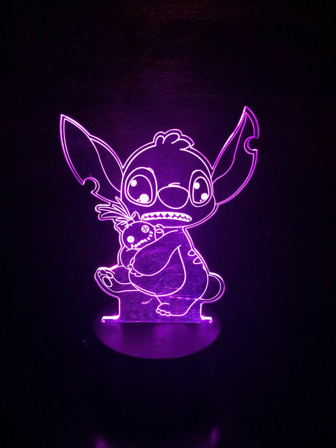 Stitch Lilo and Stich 3d Acrylic Led 7 Colour Night Light Touch Table ...