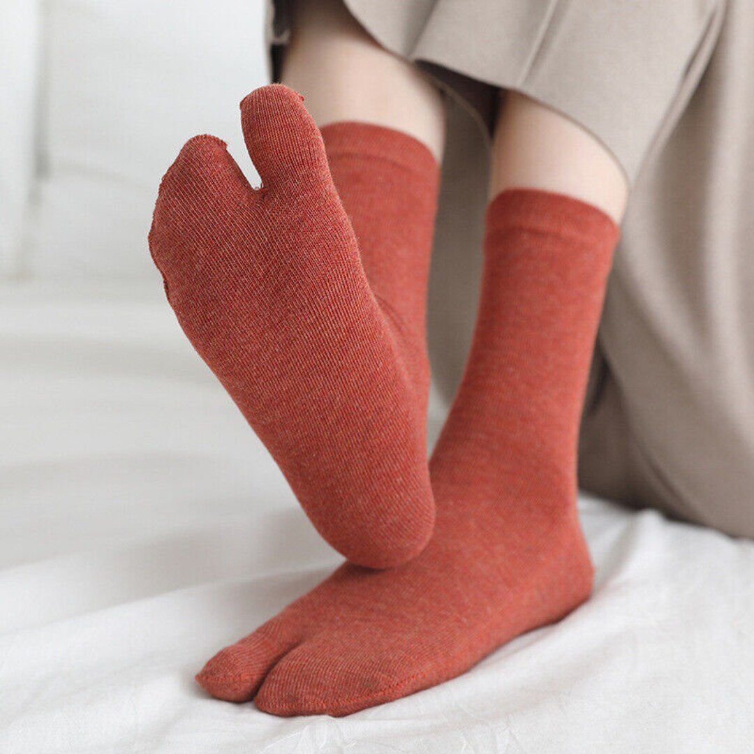 Women's Two-finger Socks Two-toe Socks Solid Color Split-toe Socks - Etsy