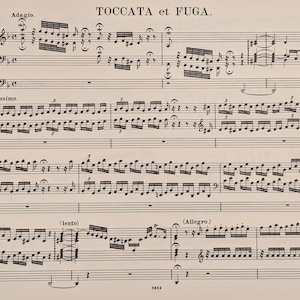 JS Bach Toccata & Fugue in D Minor. Digital Sheet Music Download ...