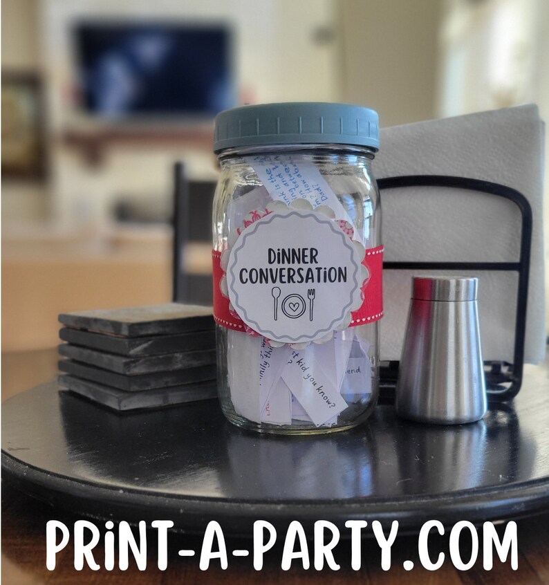 Dinner Conversation Jar - 100 Unique, Fun, Thought-provoking Questions ...