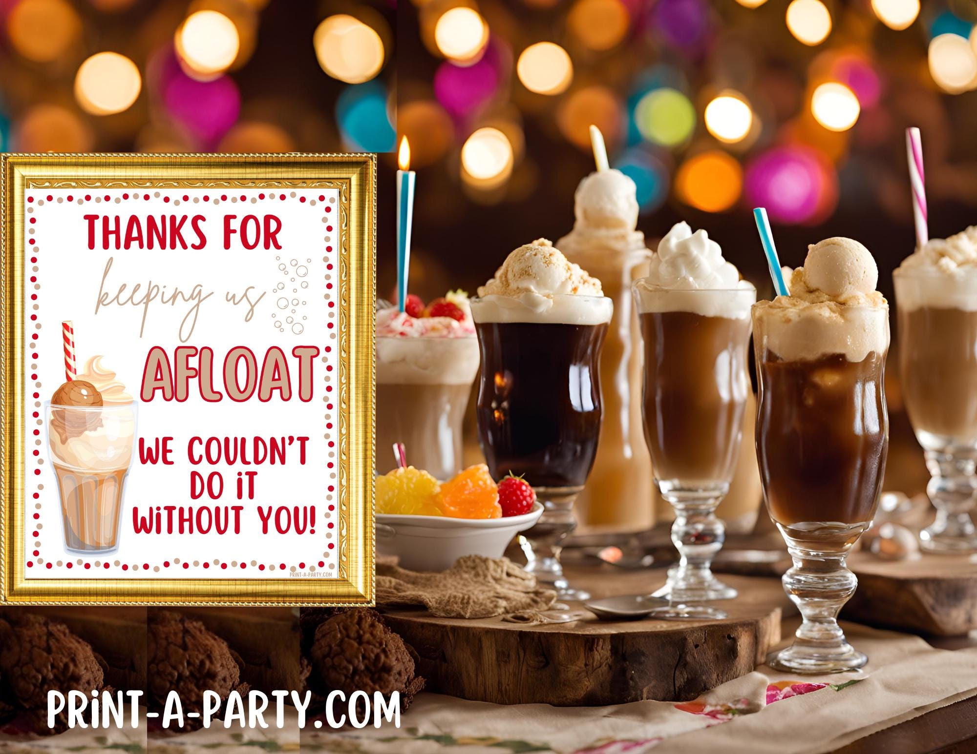 Appreciation Sign ROOT BEER Float Bar Station | Teacher Staff ...
