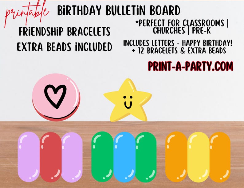 BACK TO SCHOOL: Birthday Bulletin Board Printable Display for Classroom ...