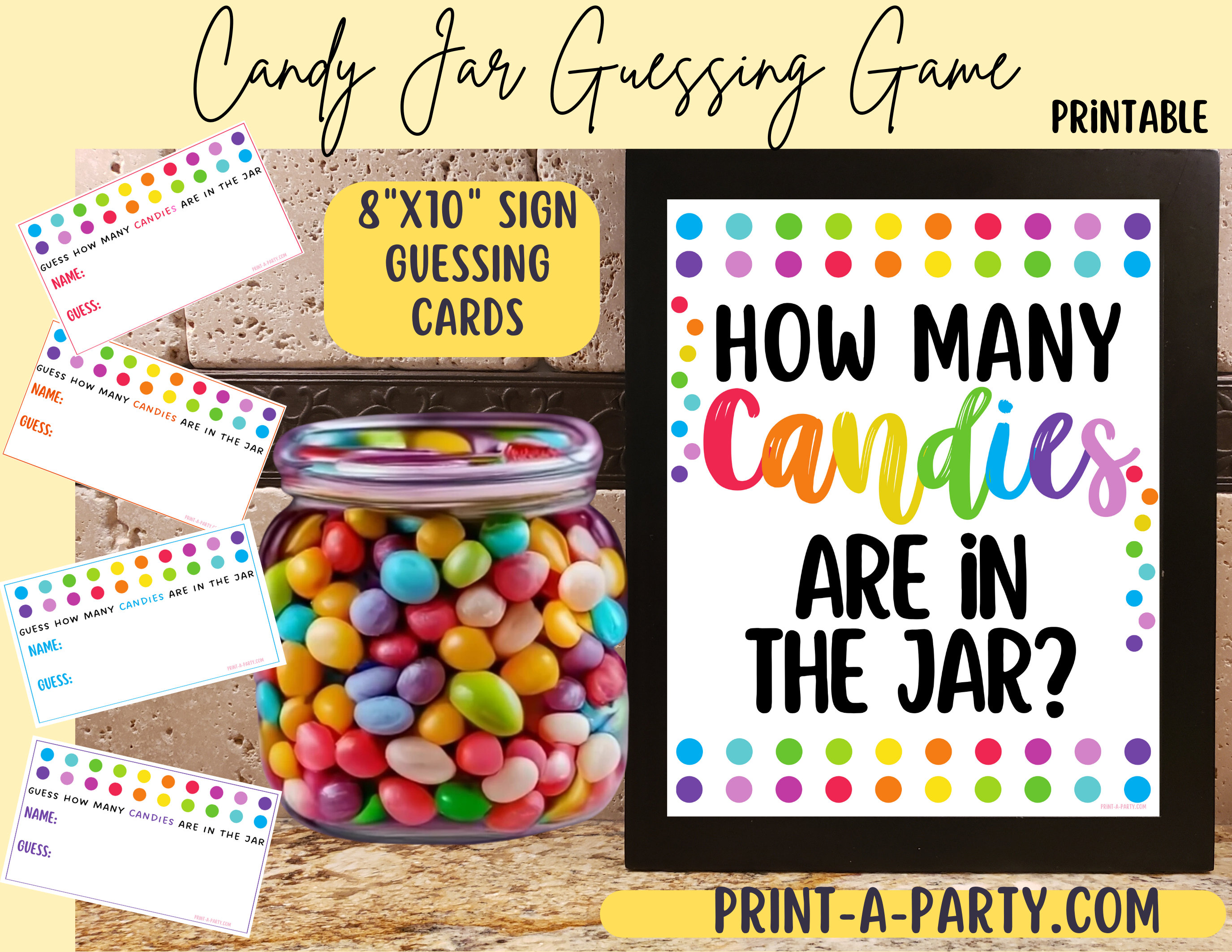 Candy Jar Guessing Game | Party Activity | Party Game | Party Decor ... Candy Jar Guessing Game | Party Activity | Party Game | Party Decor ...