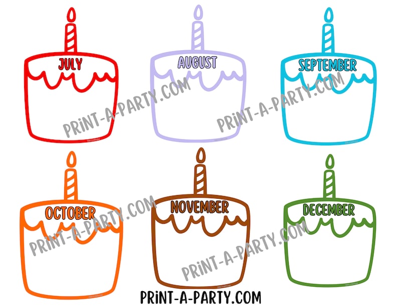 BACK TO SCHOOL: Birthday Bulletin Board Printable Display - Monthly ...