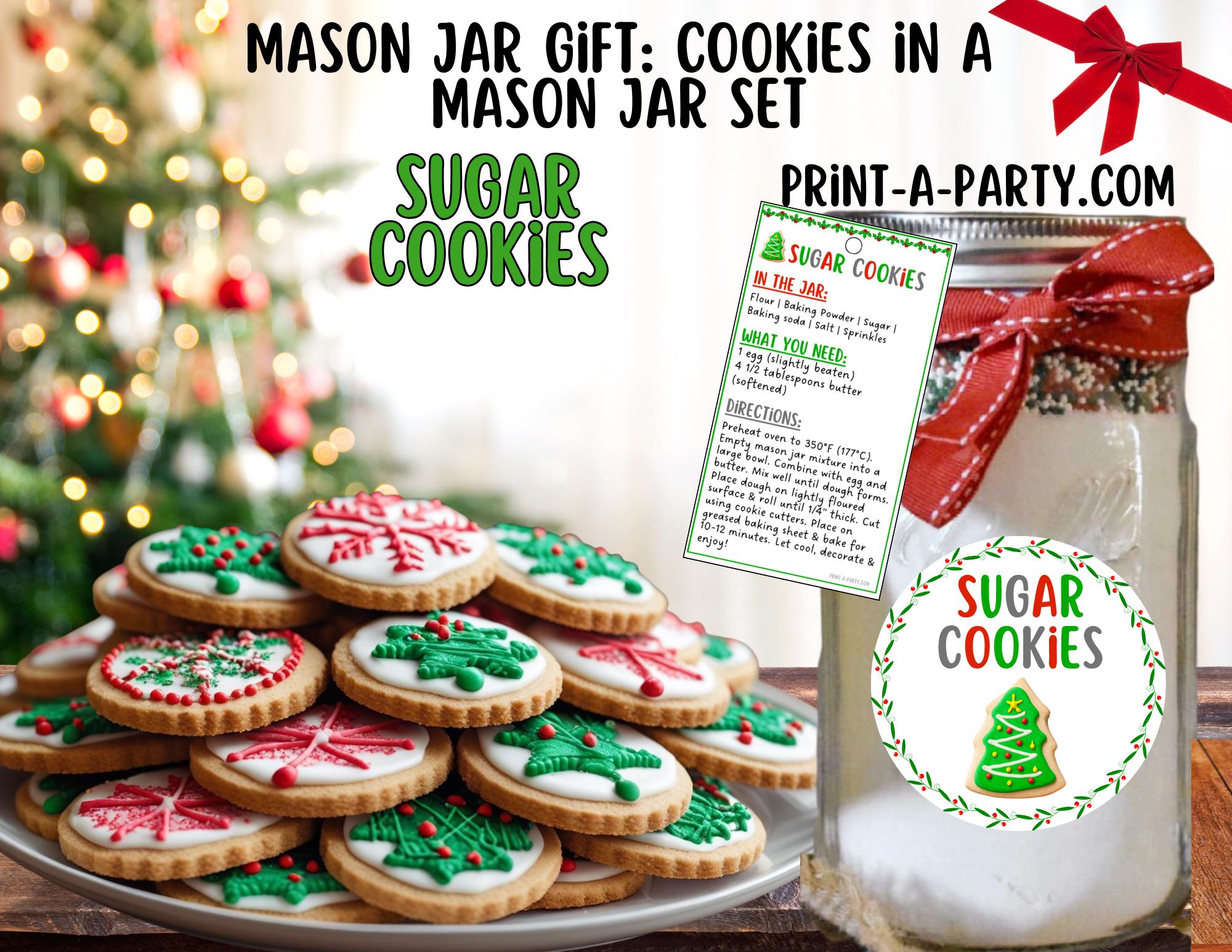 Sugar Cookies Mason Jar Kit: Christmas DIY Gift (printable) - Etsy