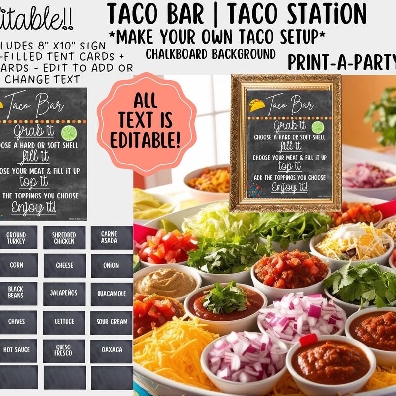 Taco Bar - Etsy