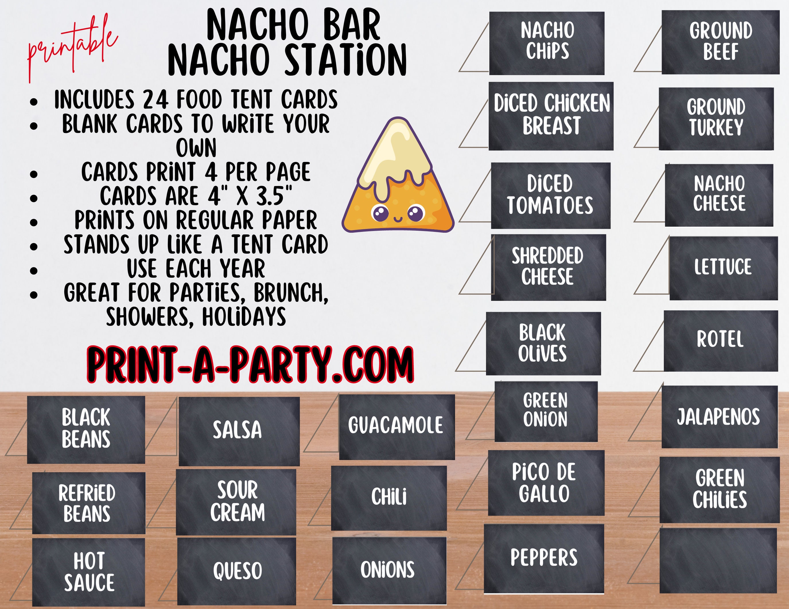 NACHO BAR | Nacho Station - Chalkboard | Make Your Nachos Sign | Nacho ...