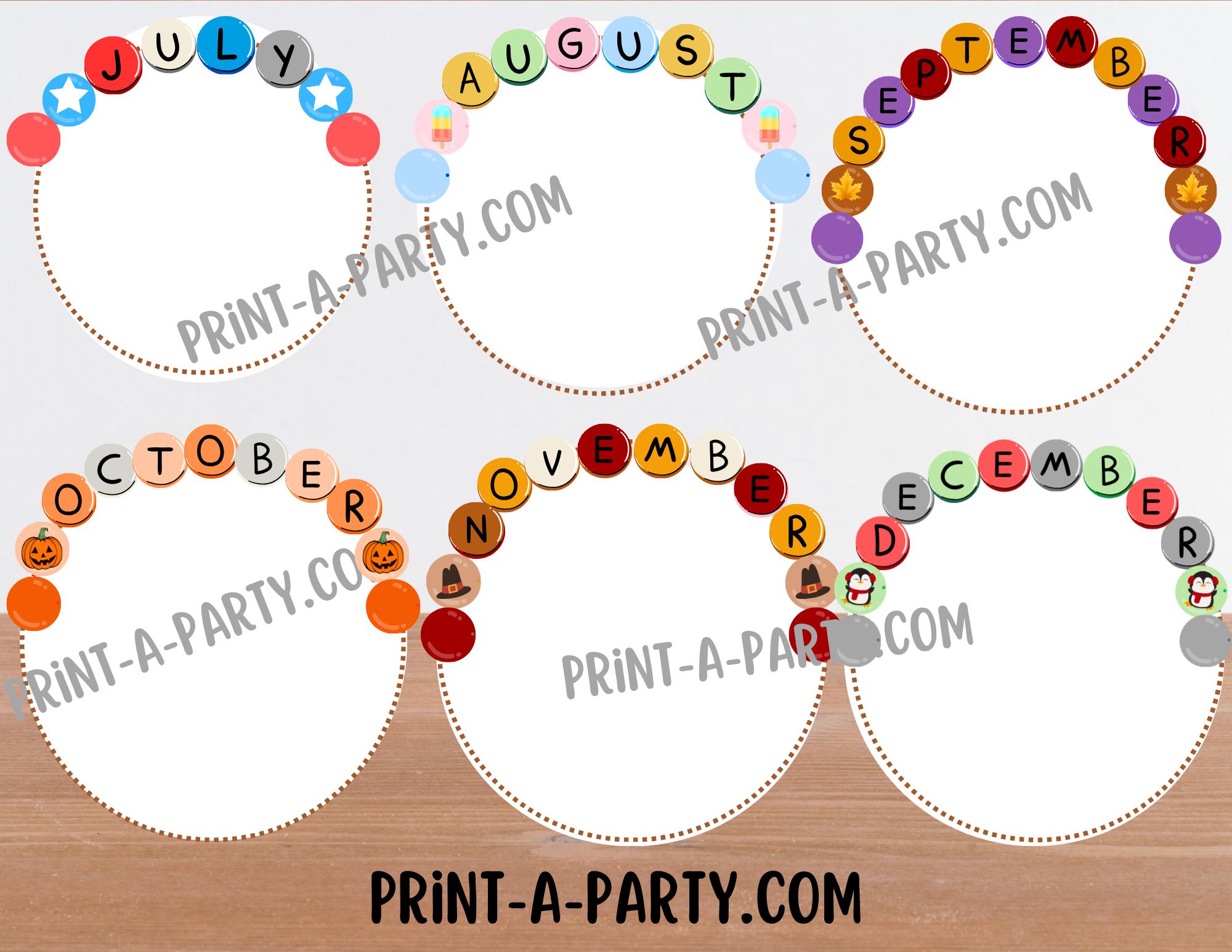 BACK TO SCHOOL: Birthday Bulletin Board Printable Display for Classroom ...