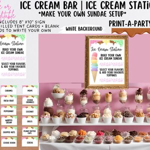 ICE CREAM BAR | Ice Cream Station - White | Make Your Own Ice Cream ...