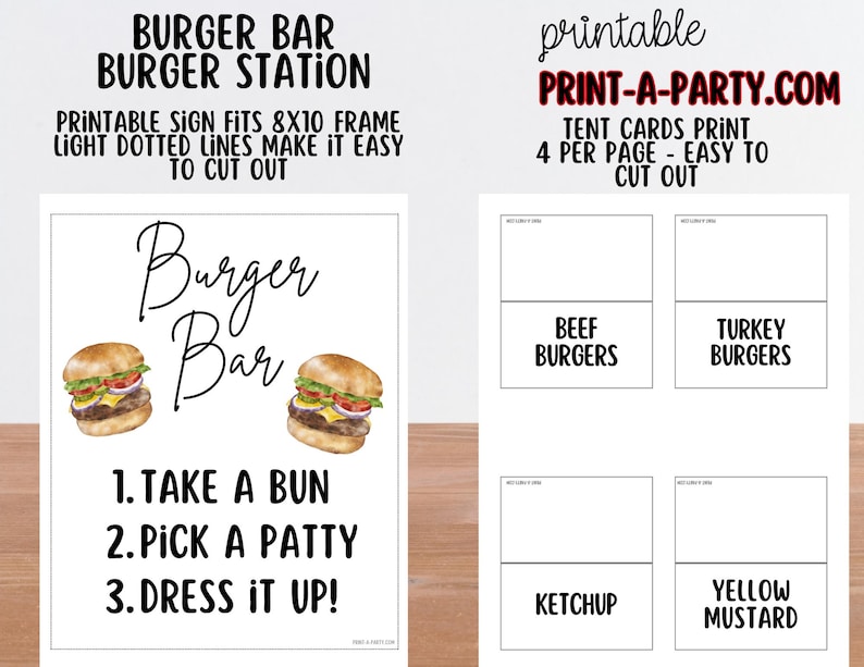 BURGER SLIDER BAR | Burger Slider Station Setup - White | Make Your Own ...
