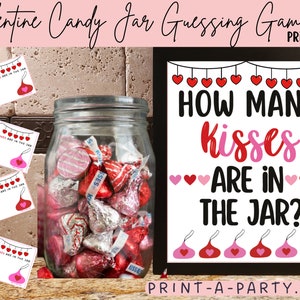Valentine Chocolate Kisses Guessing Game - Printable Valentine's Game ...