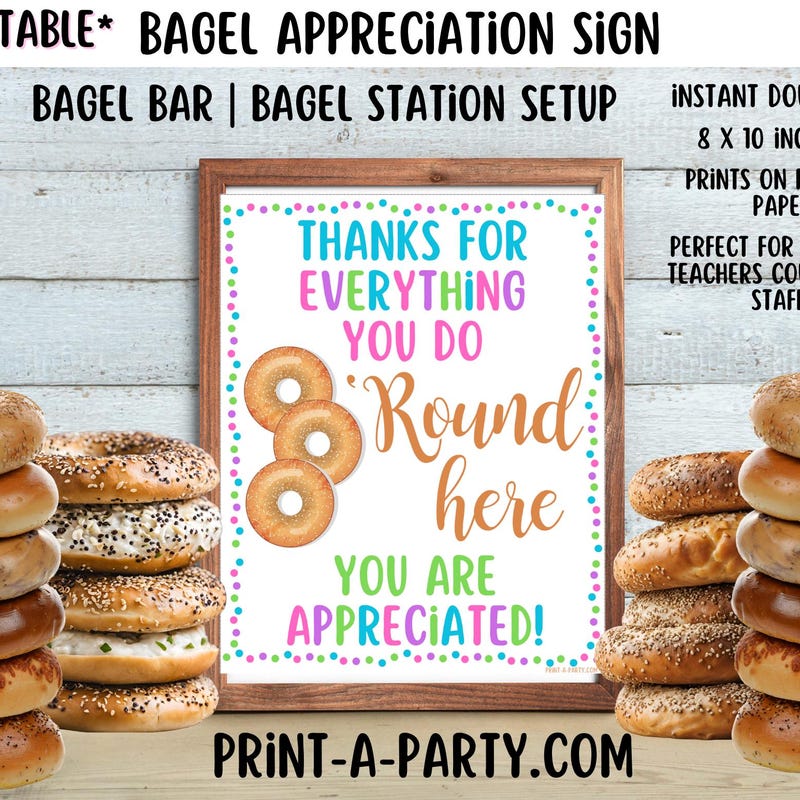 Bagel Bar Sign - Etsy