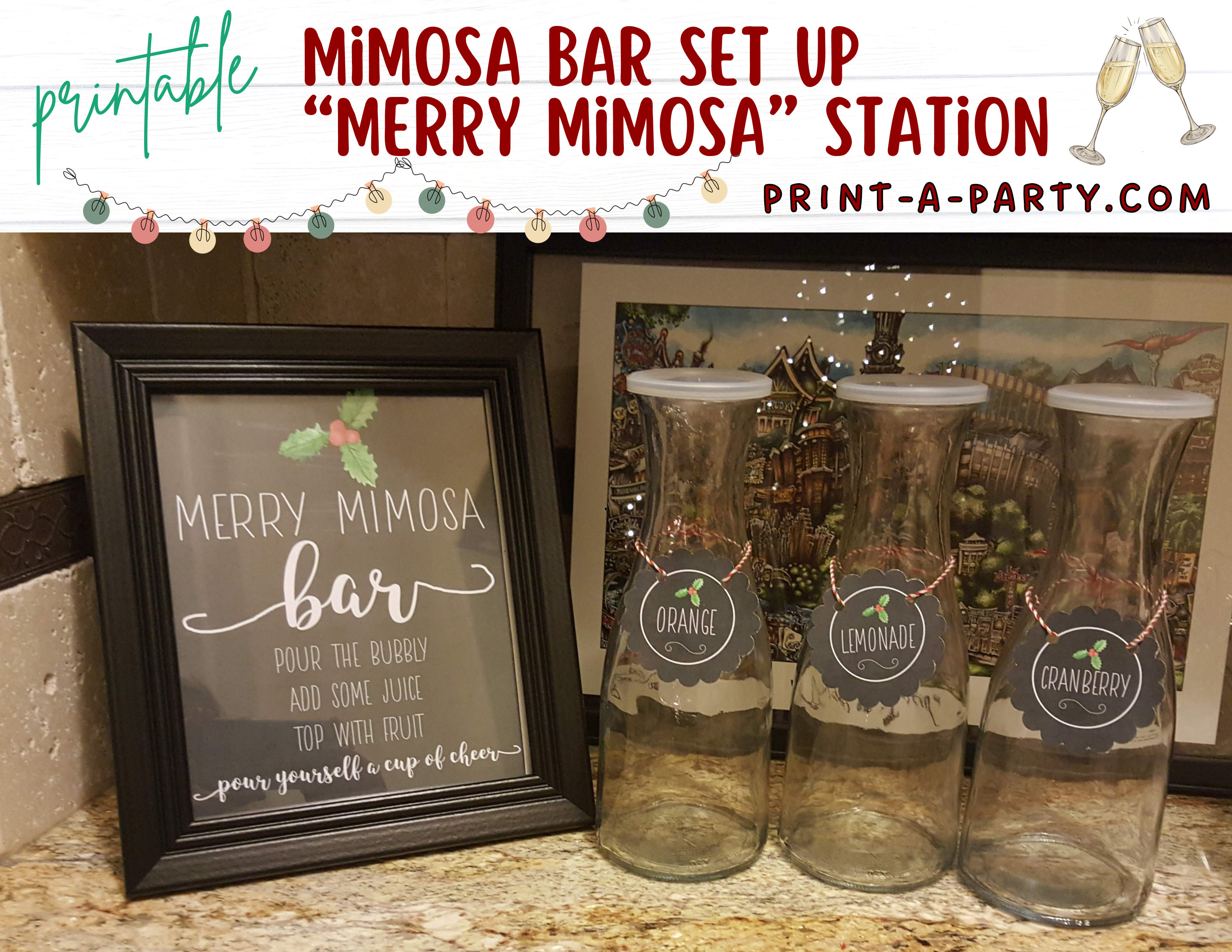 DIY MIMOSA BAR Setup for Holidays | Merry Mimosa Station | Christmas ...