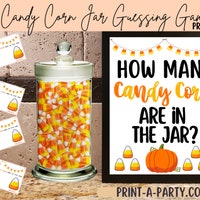 Candy Corn Guessing Game, Halloween Guess How Many, Halloween Jar Count ...