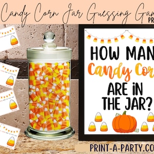 Candy Jar Guessing Game - Fall CANDY CORN - Printable Fall and ...