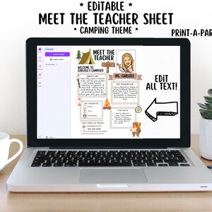 Editable Meet the Teacher Template - Camping-themed Classrooms, Back to ...
