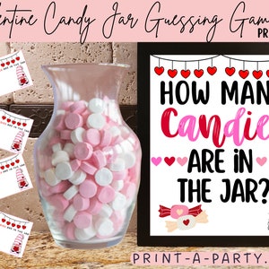 Valentine Candy Guessing Game | How Many Candies in Jar | Valentine's ...