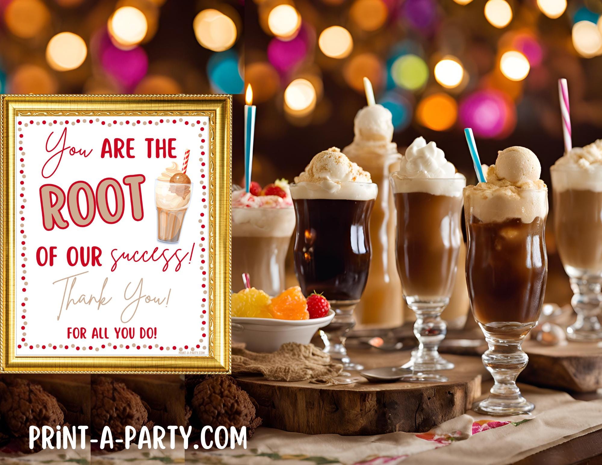 Appreciation Sign ROOT BEER Float Bar Station | Teacher Staff ...