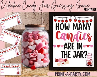 Valentine Chocolate Kisses Guessing Game | How Many Kisses in Jar ...