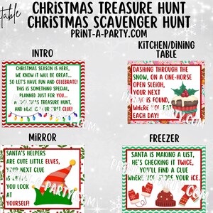 Christmas Scavenger Hunt Printable Game | Holiday Treasure Hunt With ...