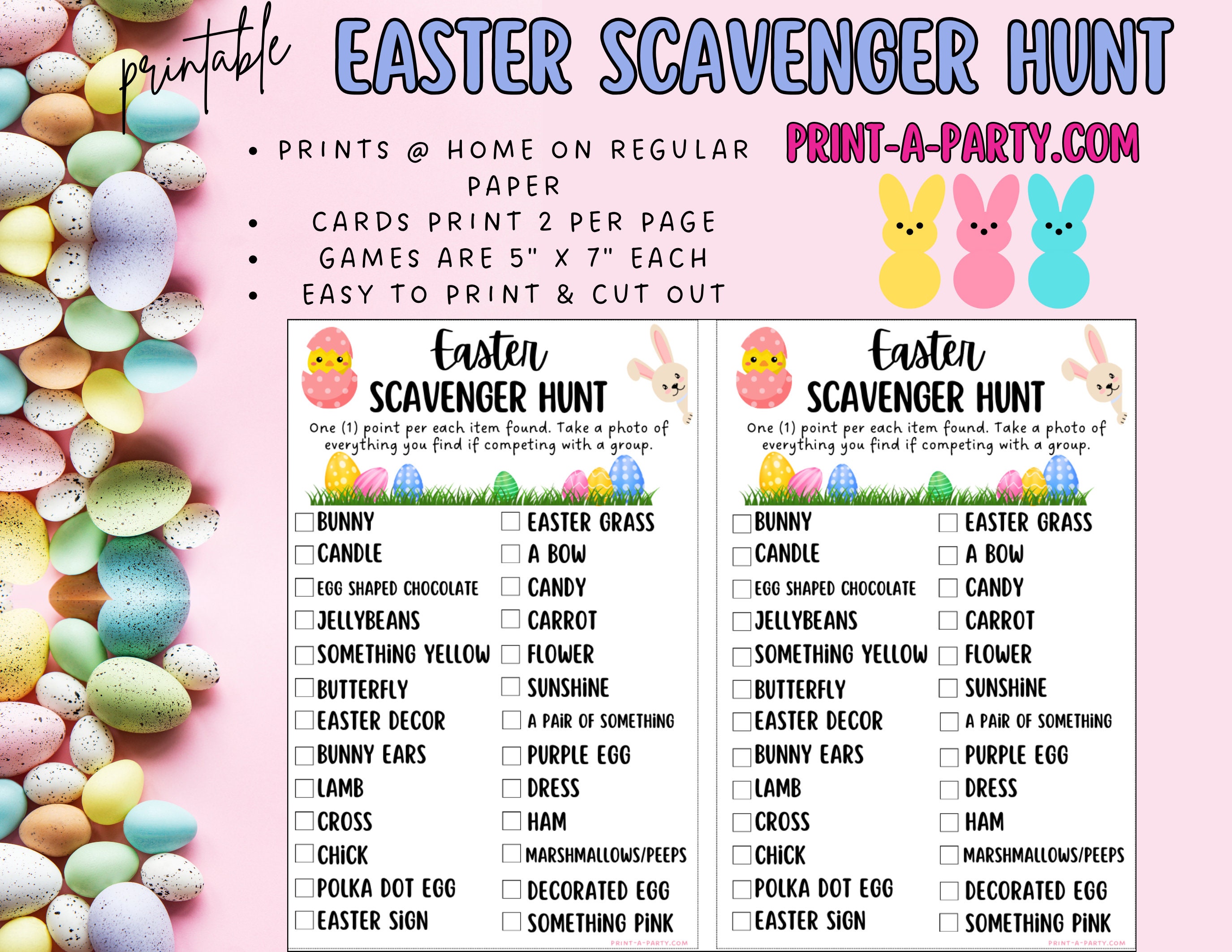 Easter Scavenger Hunt Printable Easter Party Game Easter Classroom ...