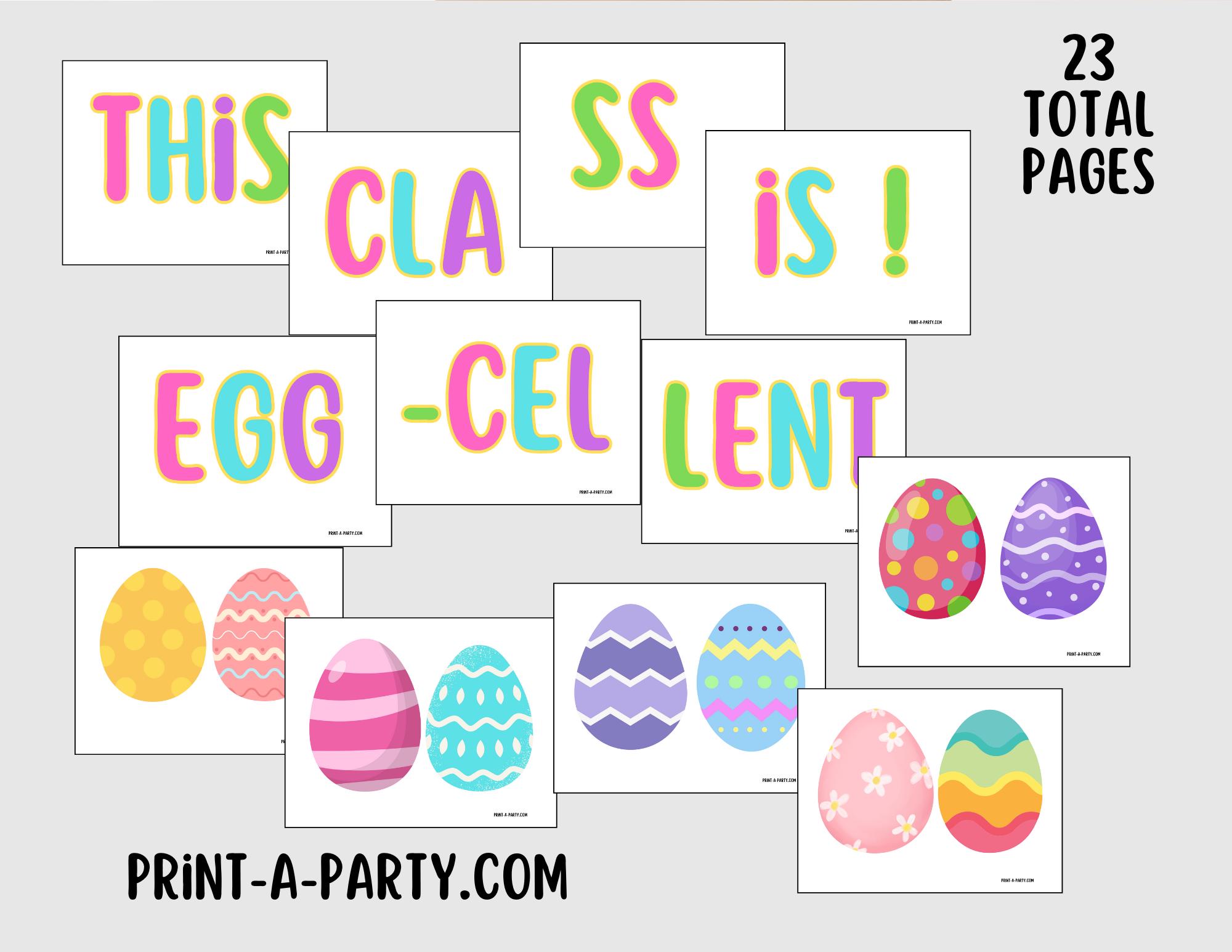 BACK TO SCHOOL: Bulletin Board Printable Display for Classroom - Easter ...