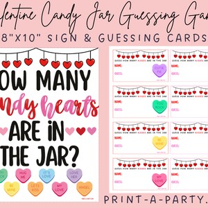 Valentine Conversation Hearts Guessing Game - Printable Valentine's ...