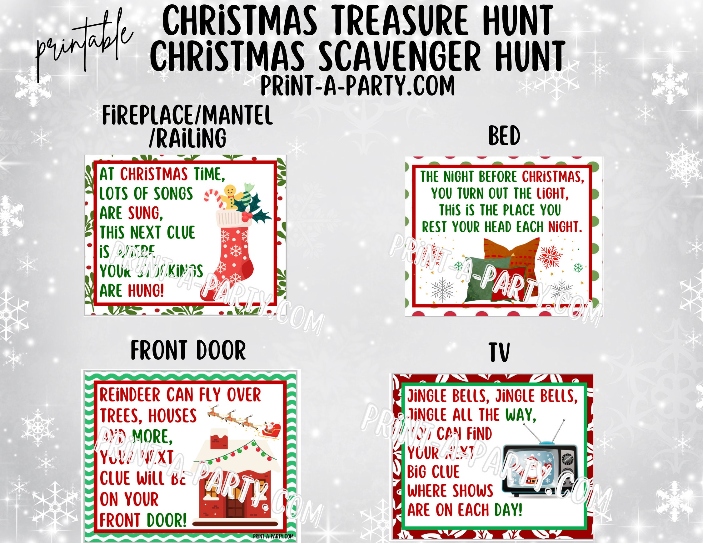 CHRISTMAS TREASURE HUNT | Christmas Gift Scavenger Hunt | Christmas ...