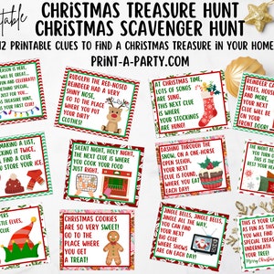 Christmas Scavenger Hunt Printable Game | Holiday Treasure Hunt With ...