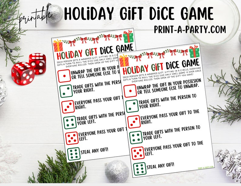 DICE GAME | Holiday Dice Game | Christmas Dice Game | Pass the Presents ...