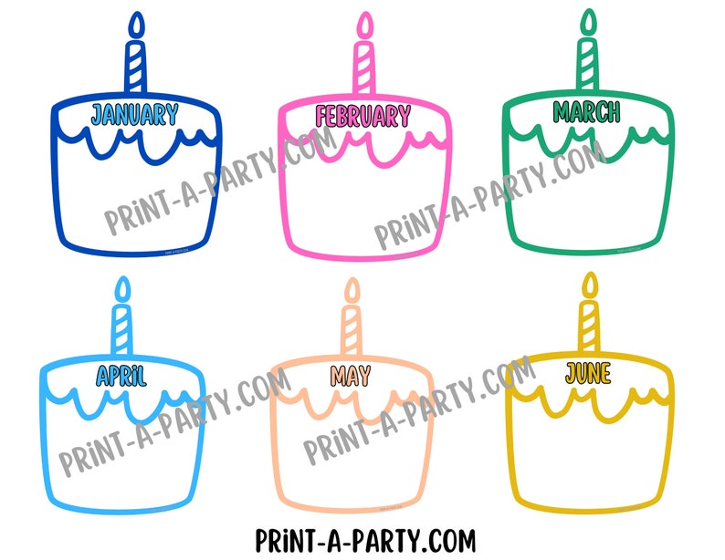 BACK TO SCHOOL: Birthday Bulletin Board Printable Display - Monthly ...