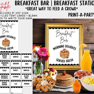 BREAKFAST BAR | Breakfast Station | Party Food Bar | DIY Breakfast Bar ...