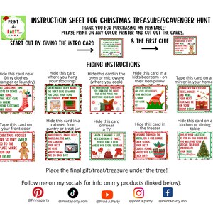Christmas Scavenger Hunt Printable Game | Holiday Treasure Hunt With ...