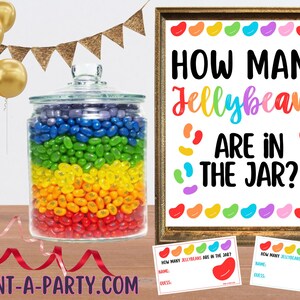 Candy Jar Guessing Game - JELLYBEANS - Printable Party Game for ...