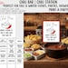 Chili Bar Sign (8x10) & Tent Card Toppings - Food Station, Party Decor ...