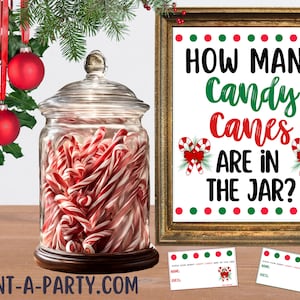 Candy Jar Guessing Game - Christmas CANDY CANES - Printable Holiday ...