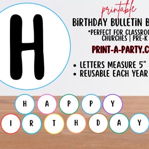 BACK TO SCHOOL: Birthday Bulletin Board Display for Classroom ...