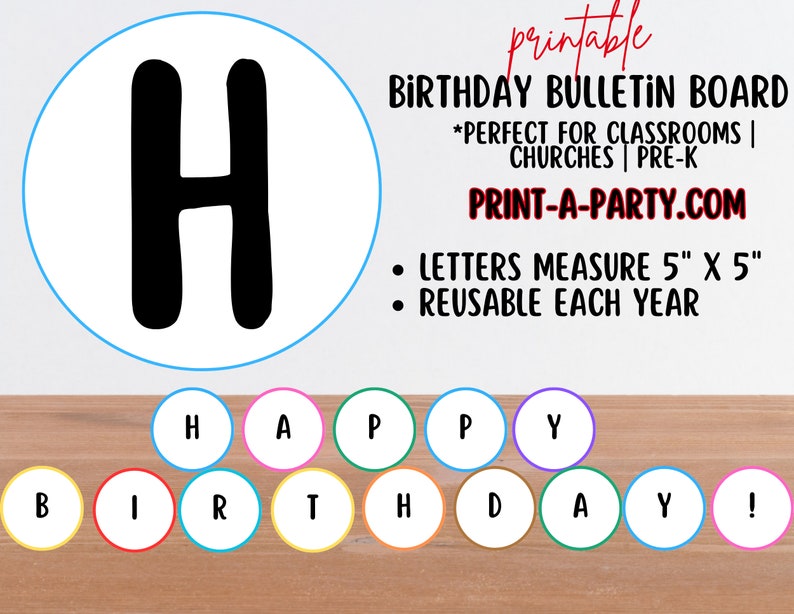BACK TO SCHOOL: Birthday Bulletin Board Display for Classroom ...