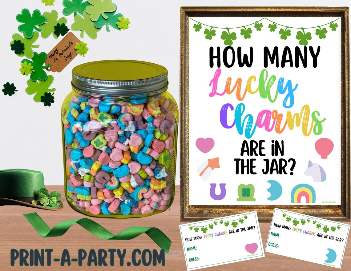 St. Patrick's Day Lucky Charms Guessing Game - Printable St. Patrick's ...