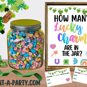 St. Patrick's Day Lucky Charms Guessing Game - Printable St. Patrick's ...