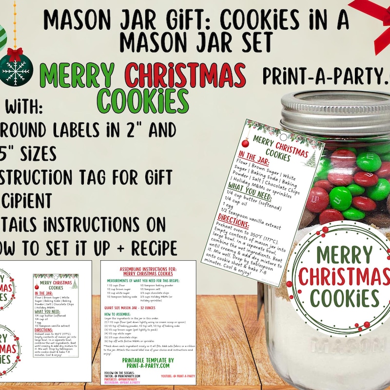 Cookie Mason Jar Label - Etsy