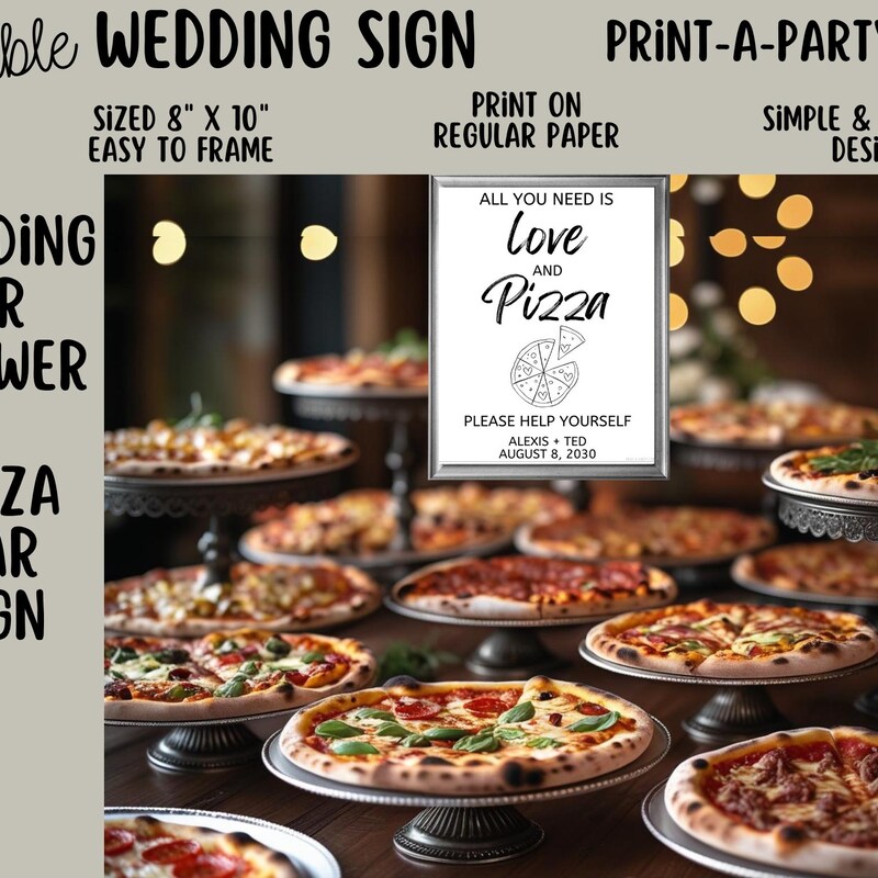 Pizza Wedding Sign - Etsy