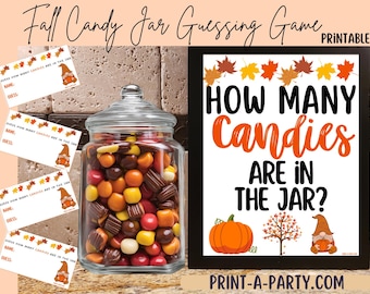 Candy Jar Guessing Game - Fall CANDY CORN - Printable Fall and ...