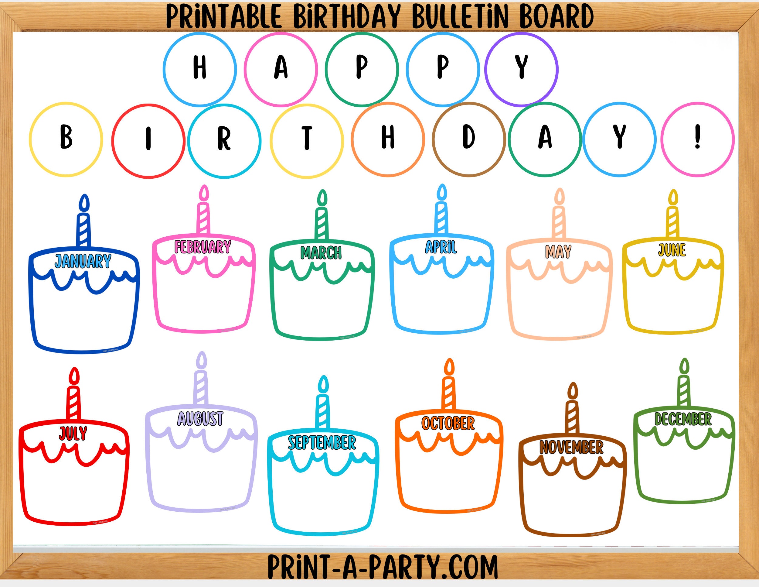 BACK TO SCHOOL: Birthday Bulletin Board Display for Classroom ...
