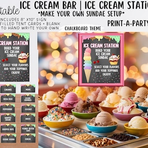 ICE CREAM BAR | Ice Cream Station - Chalkboard | Make Your Own Ice ...