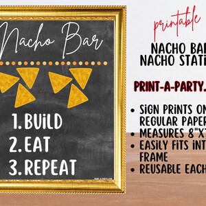 NACHO BAR | Nacho Station - Chalkboard | Make Your Nachos Sign | Nacho ...