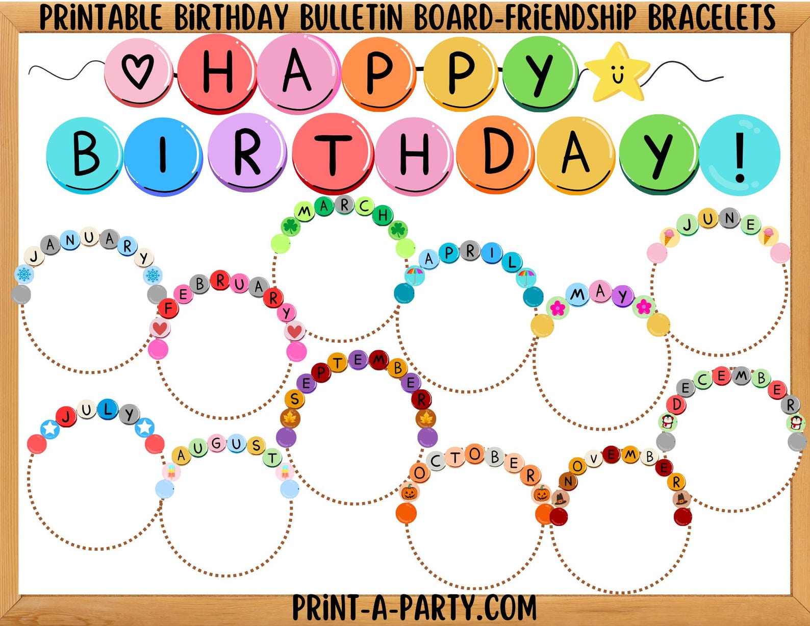 BACK TO SCHOOL: Birthday Bulletin Board Printable Display for Classroom ...