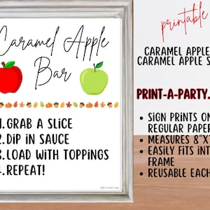 CARAMEL APPLE Bar | Caramel Apple Station - White | Fall Party Idea ...