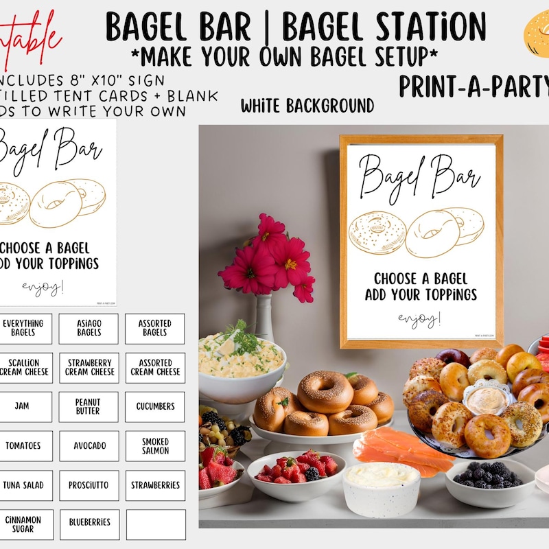 Bagel Bar Sign - Etsy