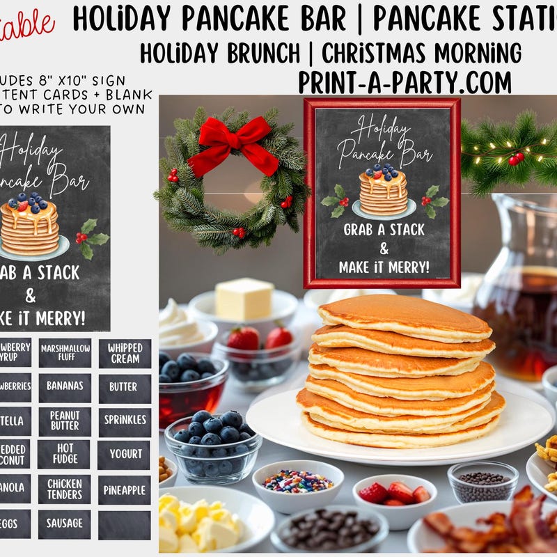Pancake Christmas Banner - Etsy